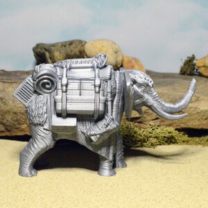 Miniature Pack Elephant 15mm 28mm 32mm for D&D Terrain, Dnd Pathfinder ...