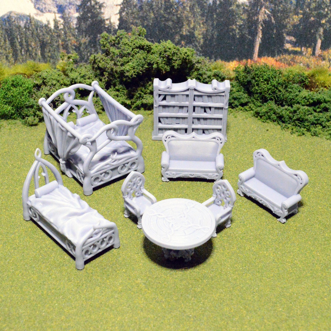 Miniature Elegant Furniture 28mm 32mm for D&D Terrain, Dnd Pathfinder ...