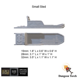 Miniature Dog Sleds and Cargo 15mm 28mm 32mm for D&D Icewind Dale ...