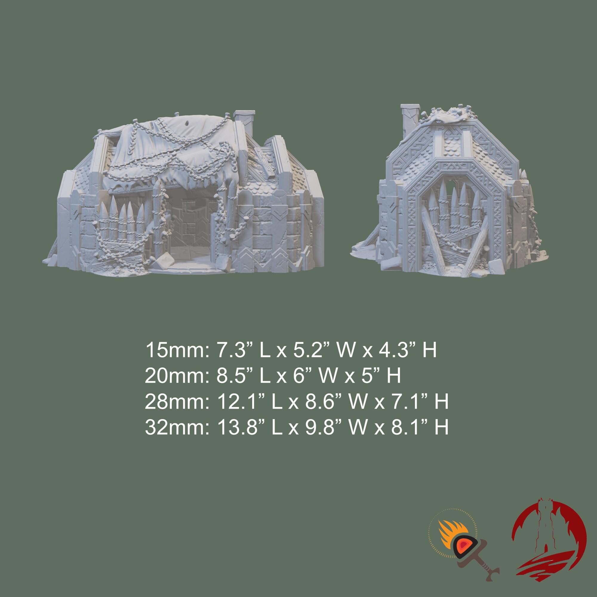 Orc Hall: 3D Printed Terrain for Dnd, TTRPG, and Wargaming 15mm-32mm - Etsy
