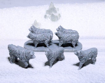 The Wilds of Wintertide Set of Sled Dogs Minis Hero's - Etsy