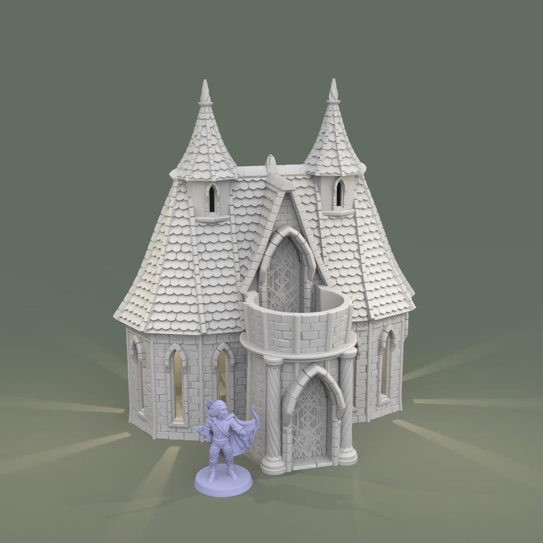 High Elf House With Balcony: D&D, TTRPG Terrain 15mm-32mm - Etsy
