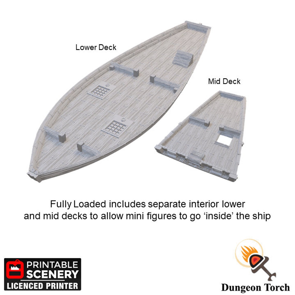 Miniature Sloop 28mm for D&D Ships DnD Boat Pathfinder Boat | Etsy