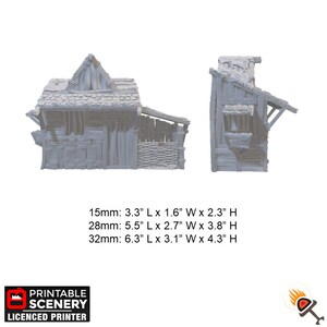 Miniature Medieval Shanty for Dnd Terrain 15mm 28mm 32mm, Small Shack ...
