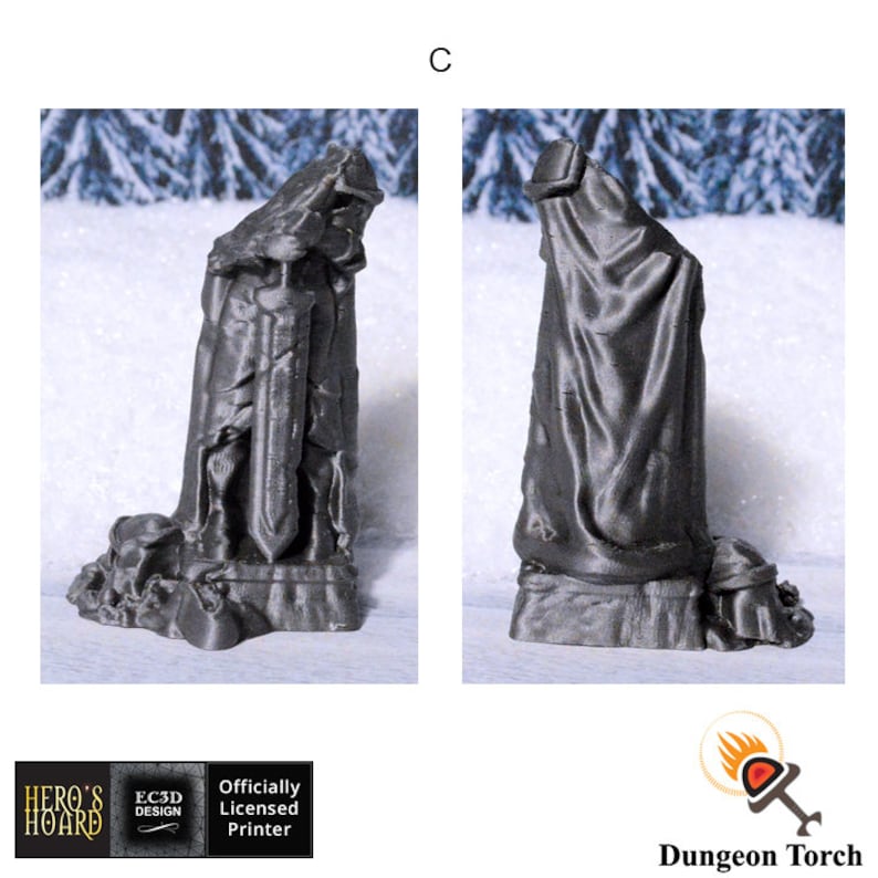 Frozen Statues 15mm 28mm 42mm for D&D Icewind Dale Terrain | Etsy