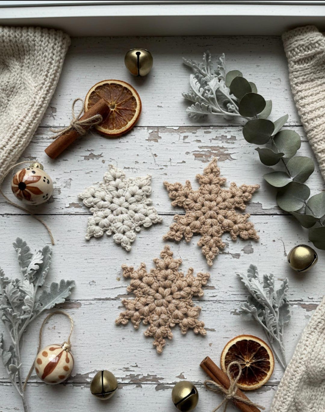 BUNDLE - 3 Snowflake Star Crochet Patterns: Christmas Ornament, Coaster ...