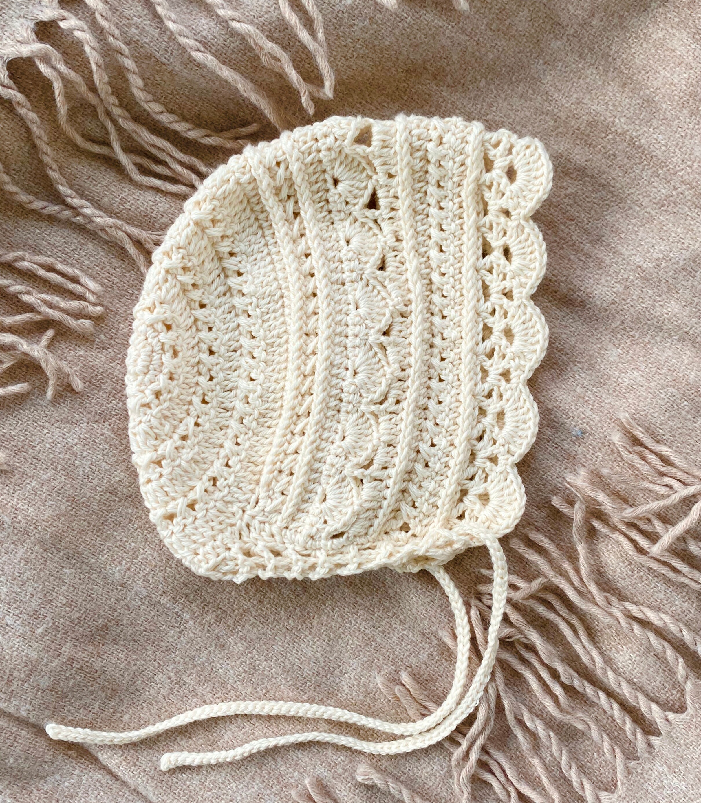 Crochet Pattern Lovely Bonnet English US Terms and Swedish - Etsy Australia