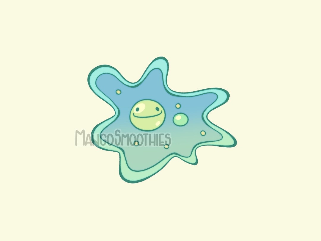 Happy Amoeba Sticker. Amoeba Sticker, Biology Vinyl Matte Sticker - Etsy