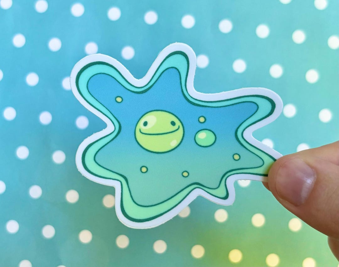 Happy Amoeba Sticker | Cute Funny Amoeba Sticker, Biology Biologist ...