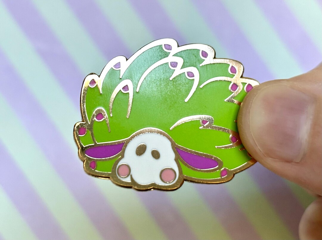 Leaf Sheep Gold Hard Enamel Pin | Cute Green Nudibranch Brooch, Sea ...