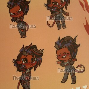 Karlach Sticker Sheet Baldur's Gate 3 Karlach Inspired Sticker Sheet ...