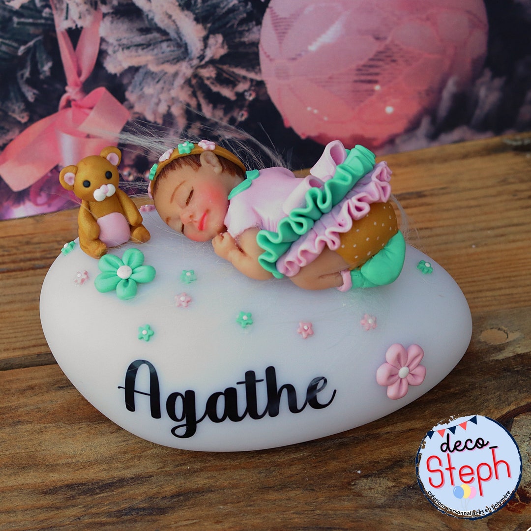 Unique Birth Gift With Baby and Cuddly Toy Modeled by Hand on a ...