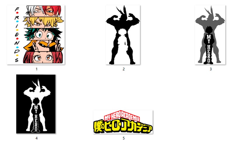 My Hero Academia SVG Friends Themed Instant File Download Instant File ...