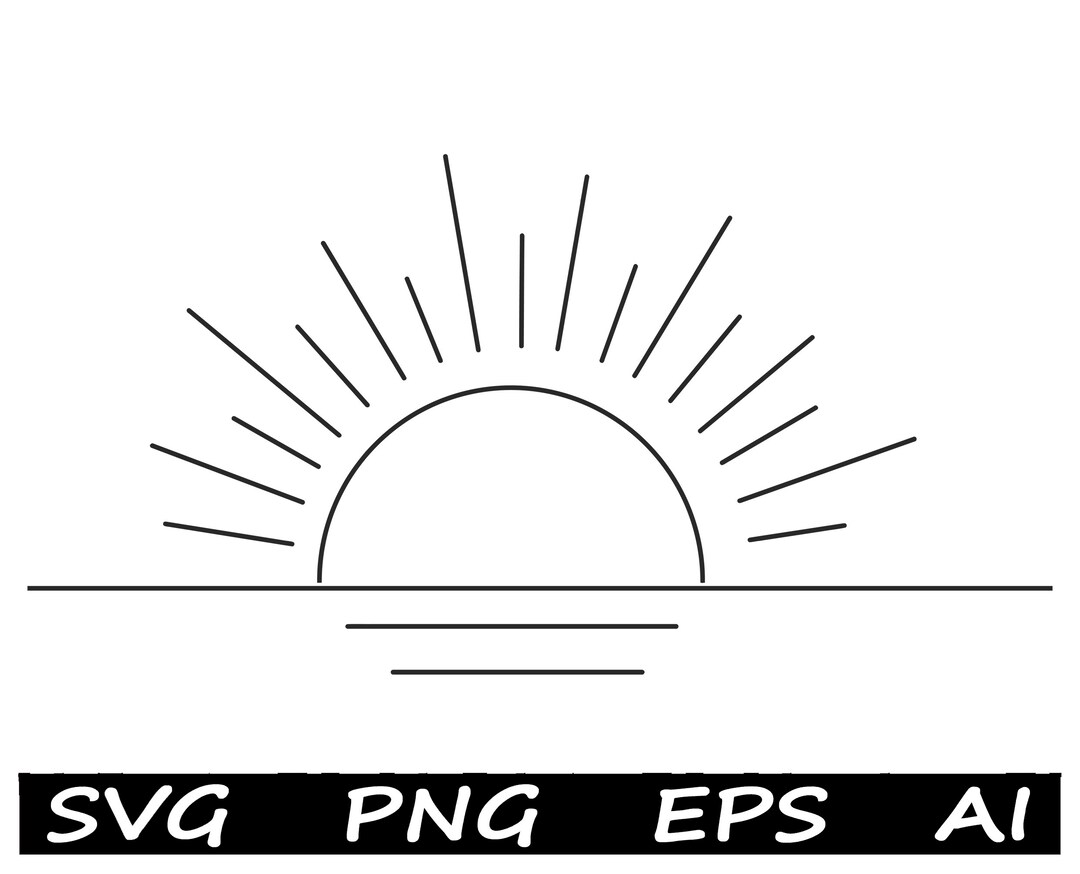 Sunburst SVG, Sun SVG Cut File, Half Sun Svg, Sun Ocean Svg, Boho Sun ...