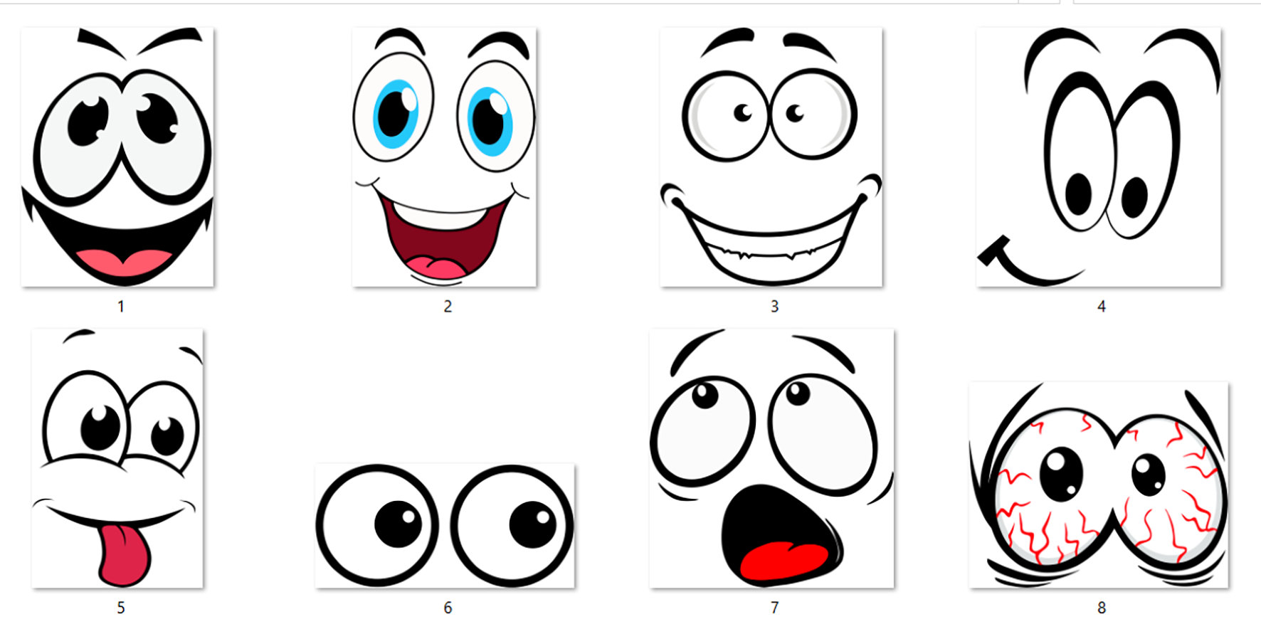Cartoon Augen SVG Dateien für Cricut Cartoon Augen Schneidedateien ...