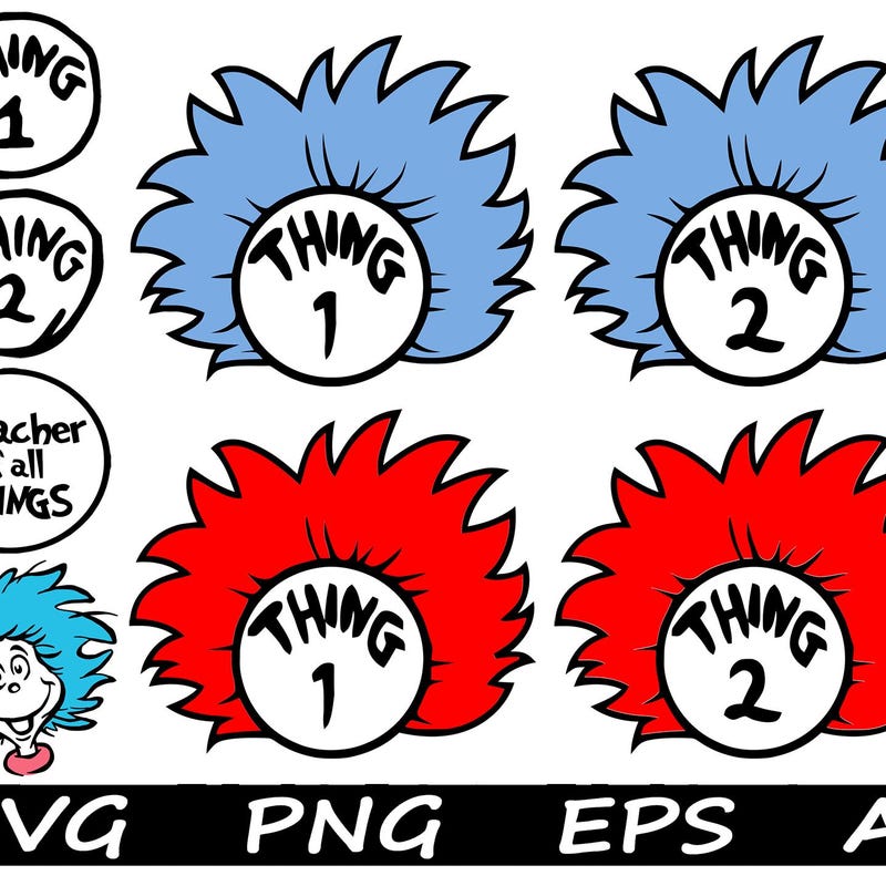 Thing 1 and Thing 2 - Etsy