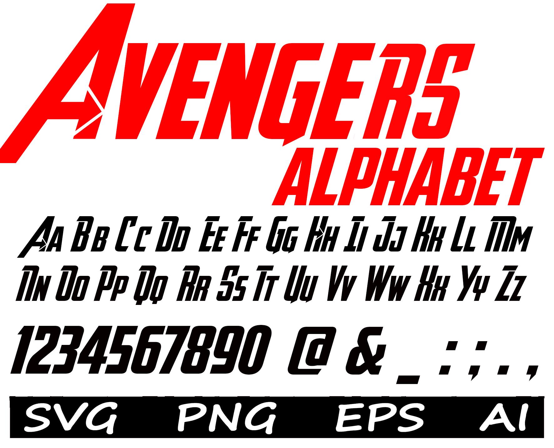 Avenger Font Svg | Superheroes Font | Modern Comic Letters | Heroes ...