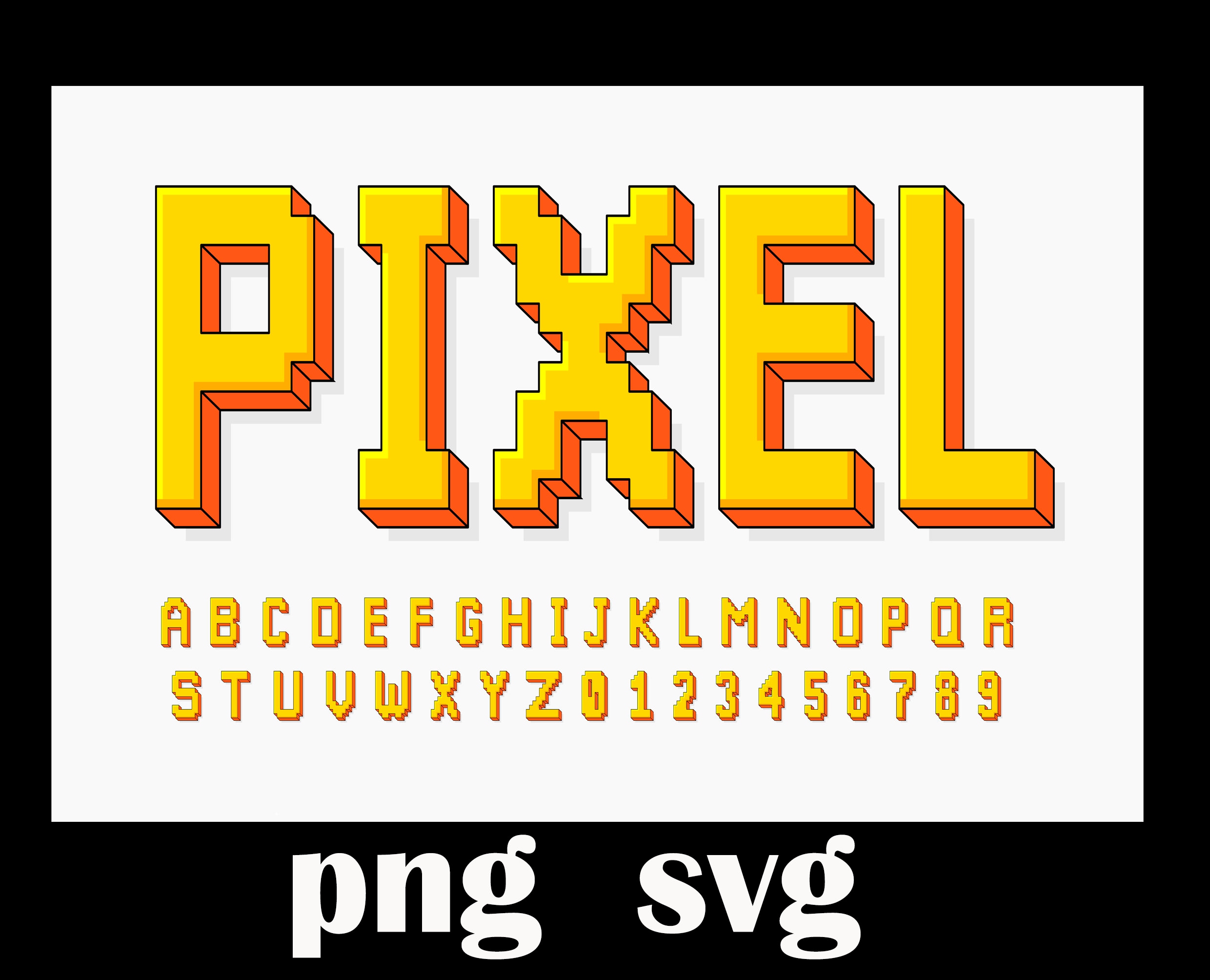 Pixel Font Pixel Art Font Pixel Text Pixel Font Pixel Font Svg Font ...