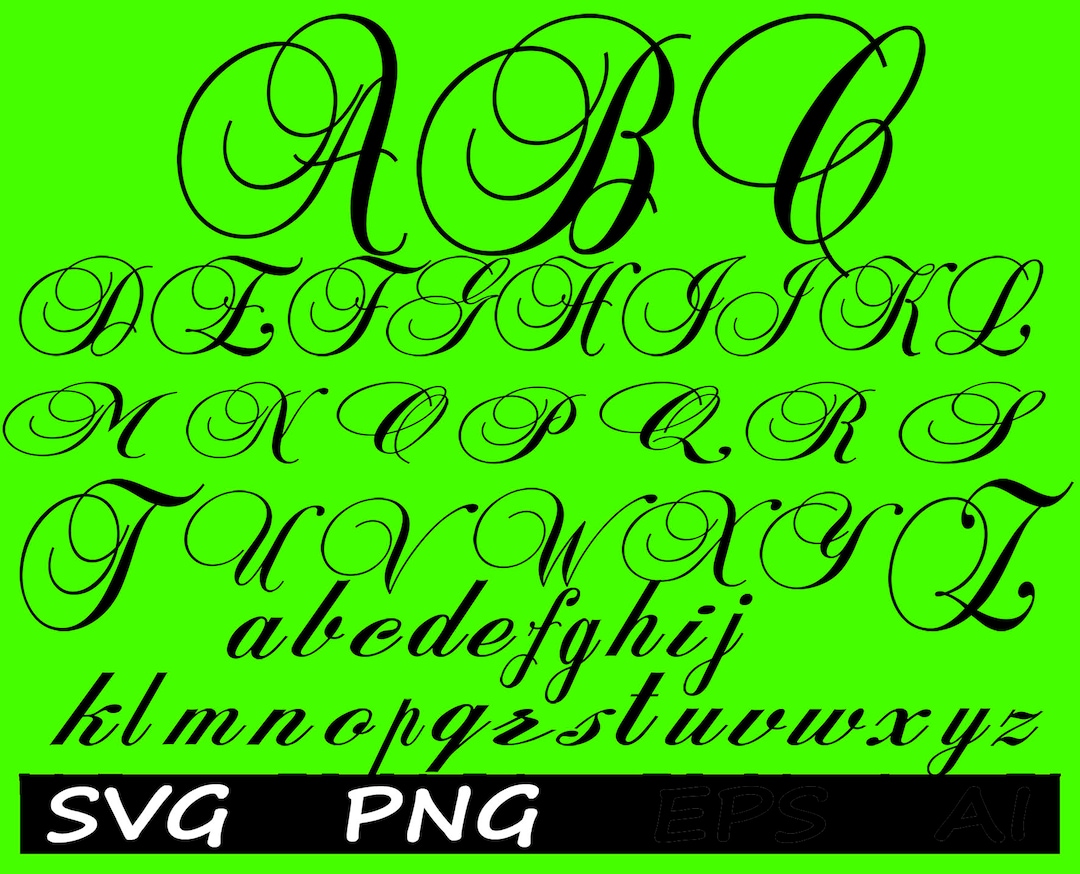 Cursive Font Svg Calligraphy Font Svg Calligraphy Script Cricut Baroque