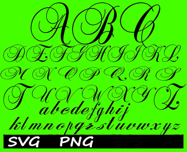 Cursive Font Svg Calligraphy Font Svg Calligraphy Script Cricut Baroque ...