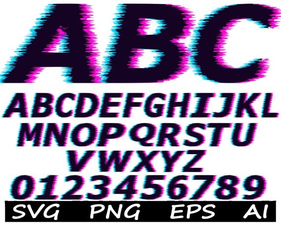 Distorted Font SVG PNG Instant Download - Etsy India