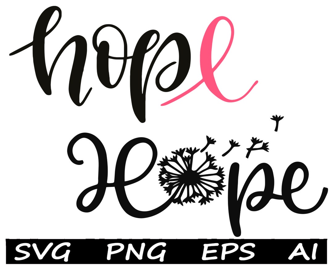 Hope Design, Hope Applique, Pink Ribbon Applique, Cancer Awareness ...