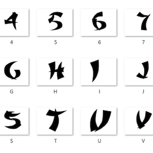 Karate Font Svg Monogram SVG Letters & Numbers Karate Alphabet ...