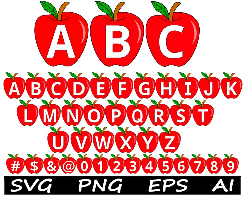 Apple Name Frame SVG Teacher SVG Digital Download Cricut Silhouette ...