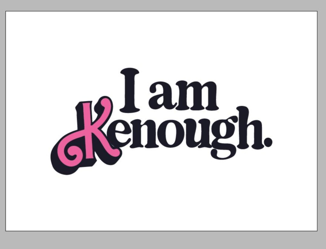 I Am Enough SVG, Cutting Files Digital Download Commercial Use SVG Ken ...