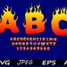 Flame Font Svg, Fire Font Svg, Thrasher Font Svg, Skateboard Font ...