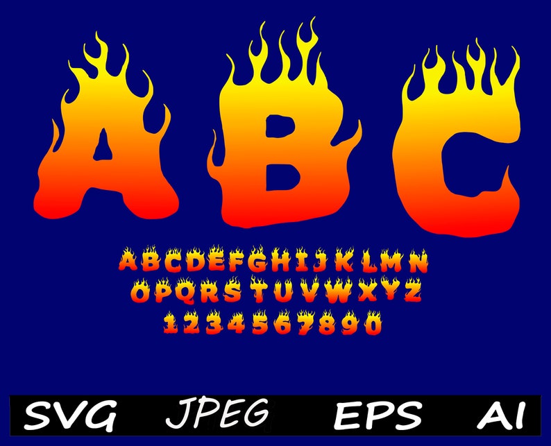 Flame Font Svg, Fire Font Svg, Thrasher Font Svg, Skateboard Font ...