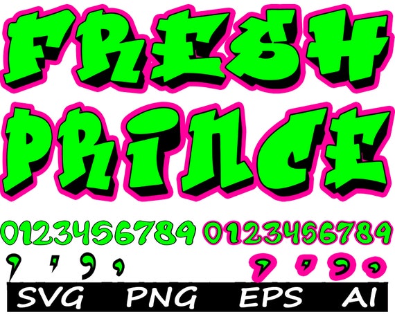 Fresh Prince Fonts SVG - Etsy
