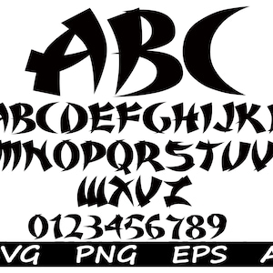 Karate Font Svg Monogram SVG Letters & Numbers Karate Alphabet ...