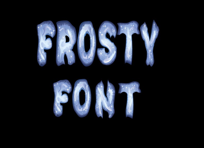 Christmas Font Svg, Frosty Alphabet ,ice Letters, Ice Alphabet A to Z ...
