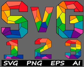 Stained Glass Numbers - Etsy