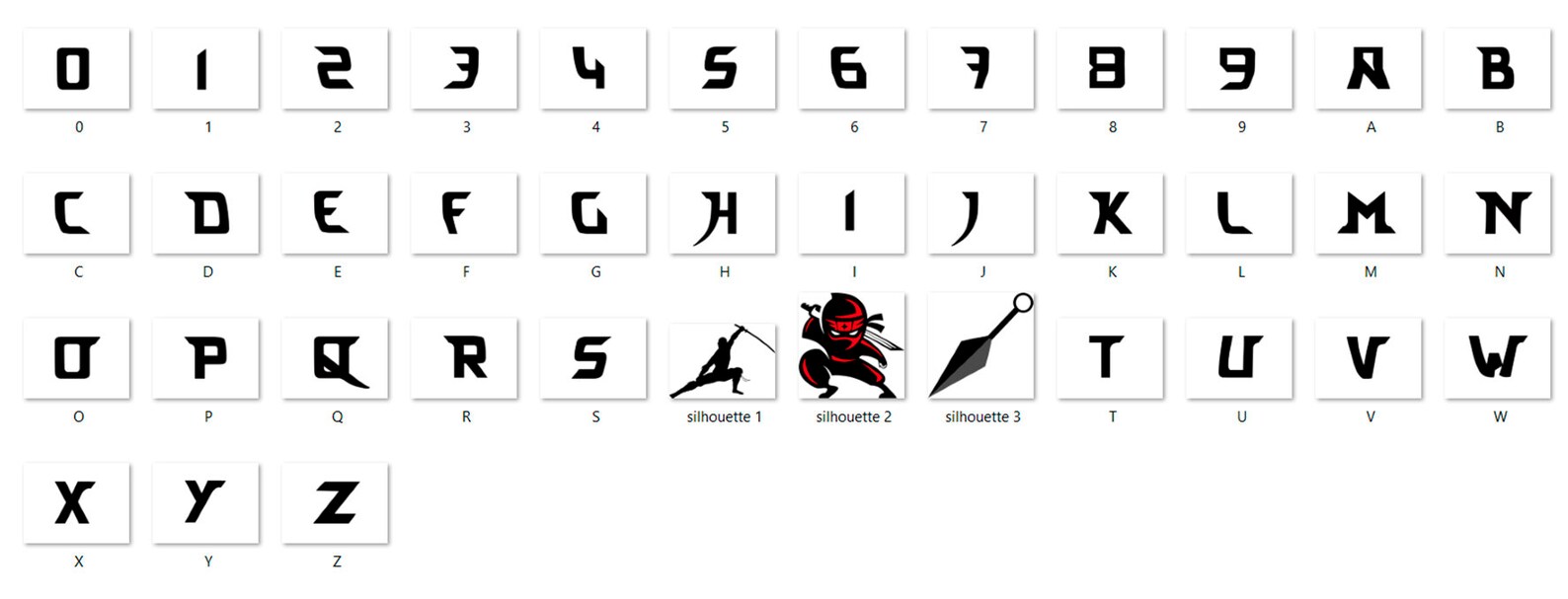 Ninja Font Svg Karate Font Svg Yfonts Svg for Cricut Ninja Cut File ...