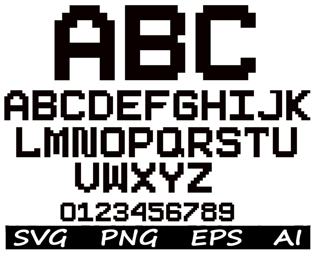 Game Font | Arcade Svg Font | Font Game | Over Font Svg | Pixel Svg ...