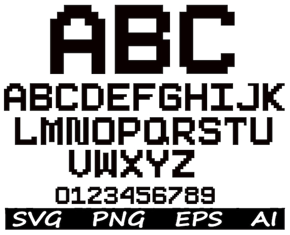 Game Font Arcade Svg Font Font Game Over Font Svg | Etsy