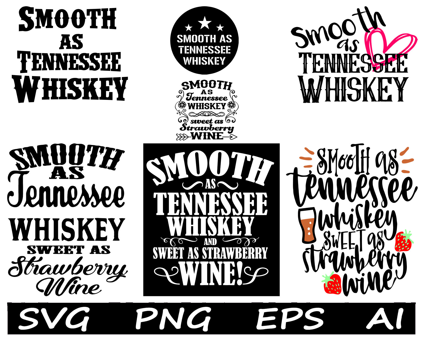 Smooth as Tennessee Whiskey Instant Download Svg - Etsy