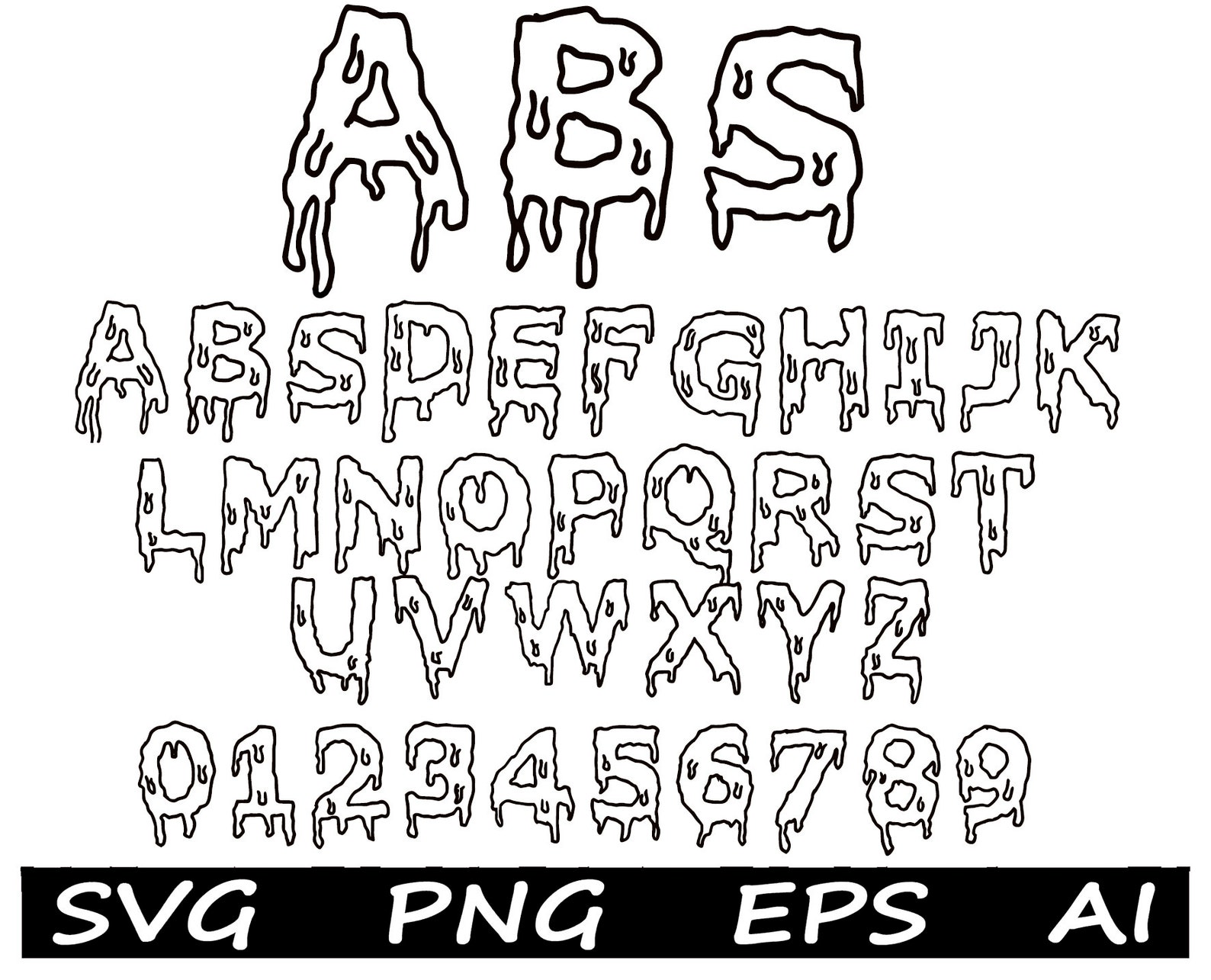 Dripping Font Svg, Dripping Alphabet Svg, Dripping Number Svg, Dripping ...