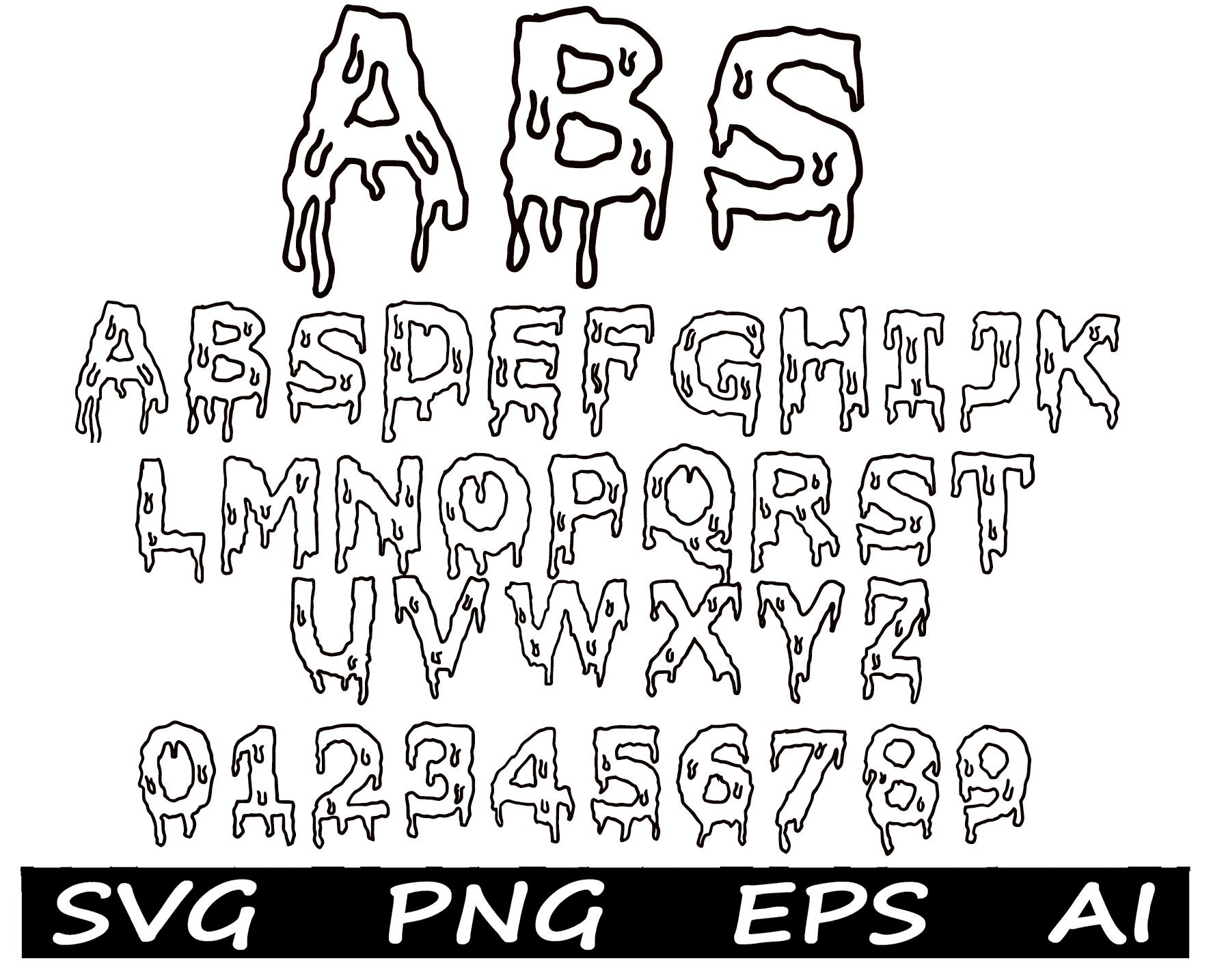 Dripping Font Svg, Dripping Alphabet Svg, Dripping Number Svg, Dripping ...