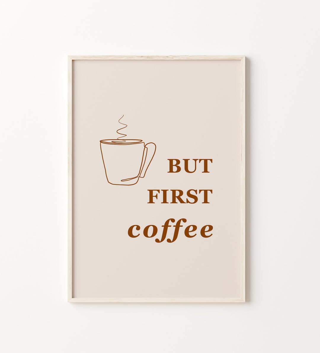 But First Coffee Kitchen Quote Boho Wall Decor Printable - Etsy