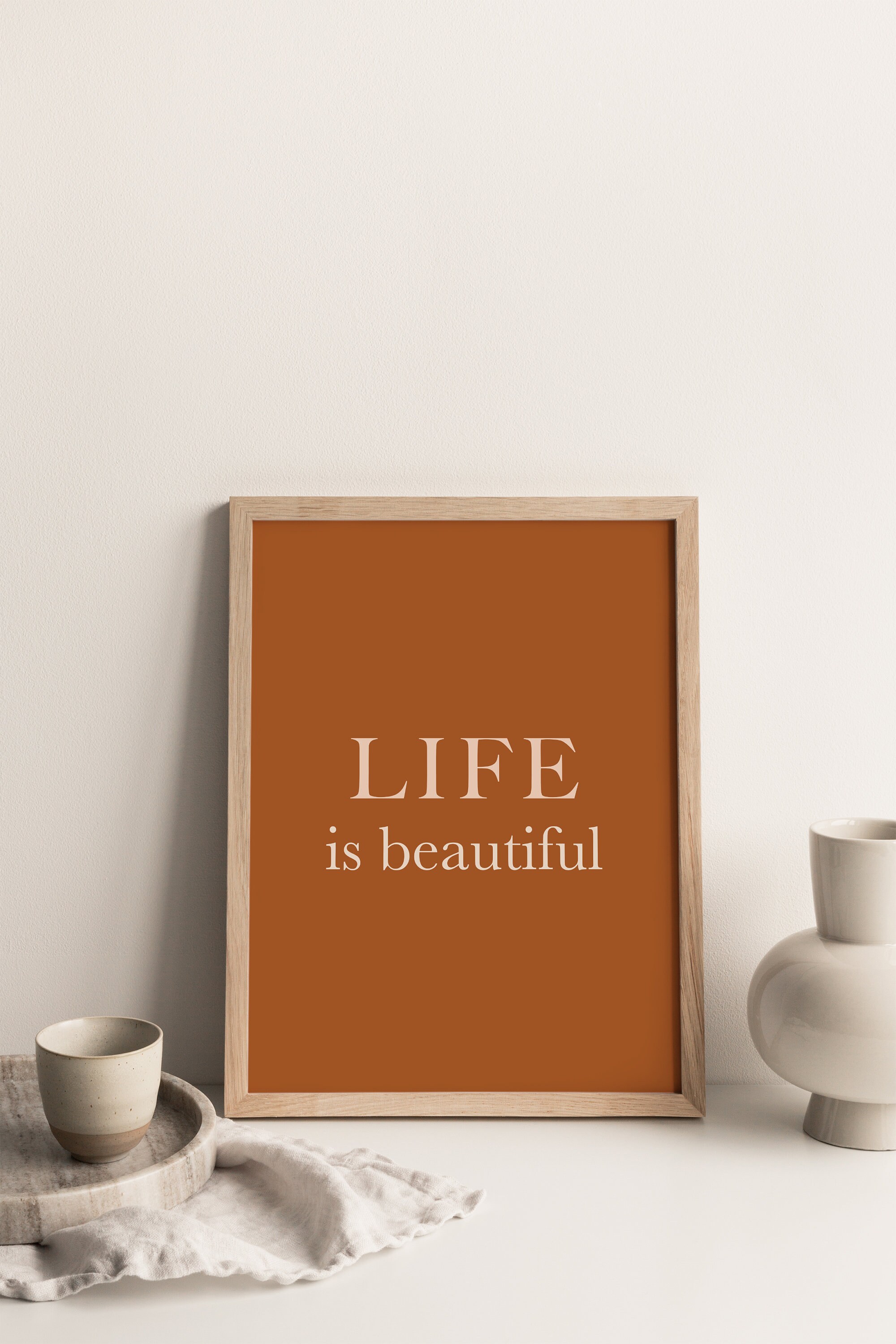 Life Is Beautiful Printable Quote Art Bedroom Wall Art Boho | Etsy