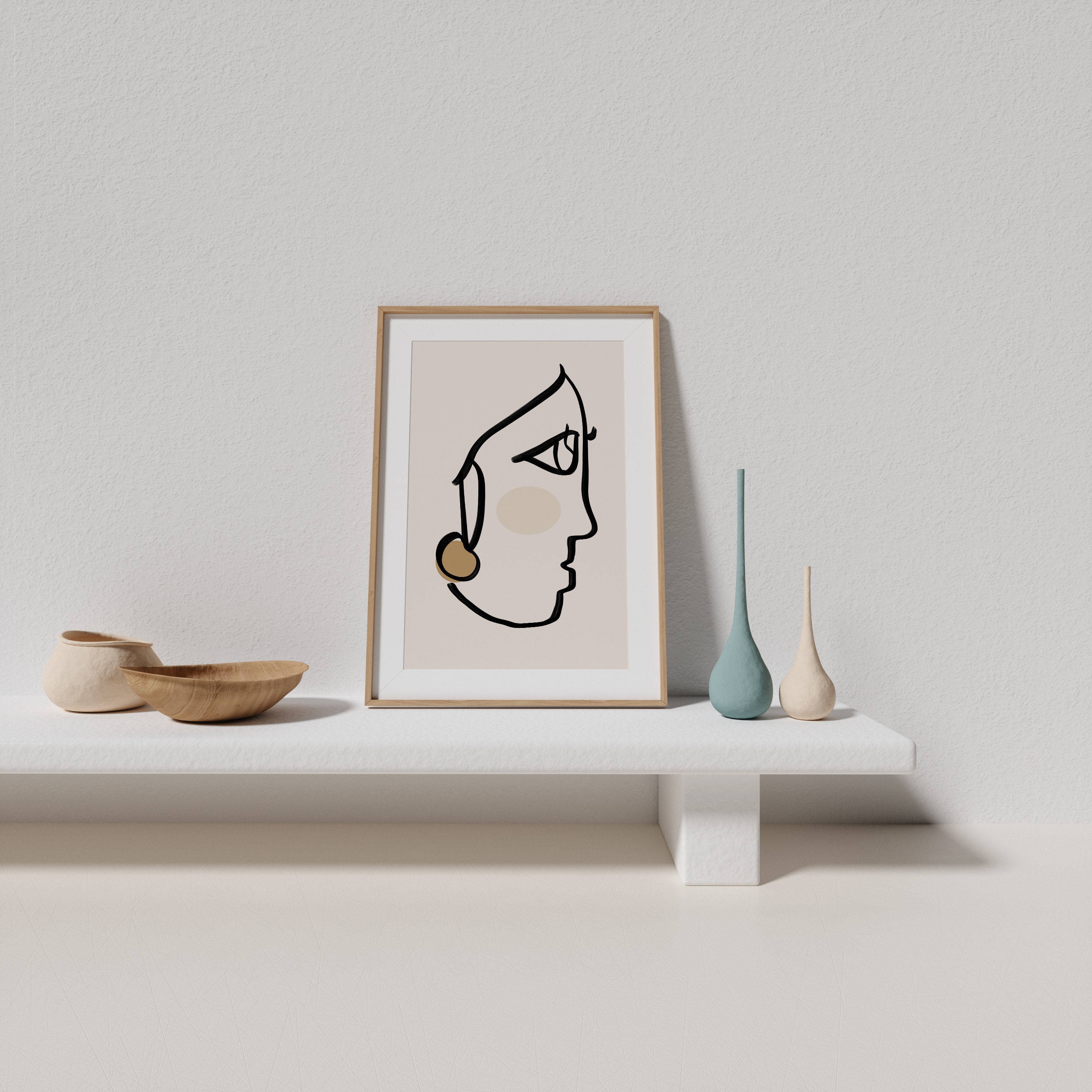 One Line Wall Art Modern Line Art Woman Print Minimalist | Etsy