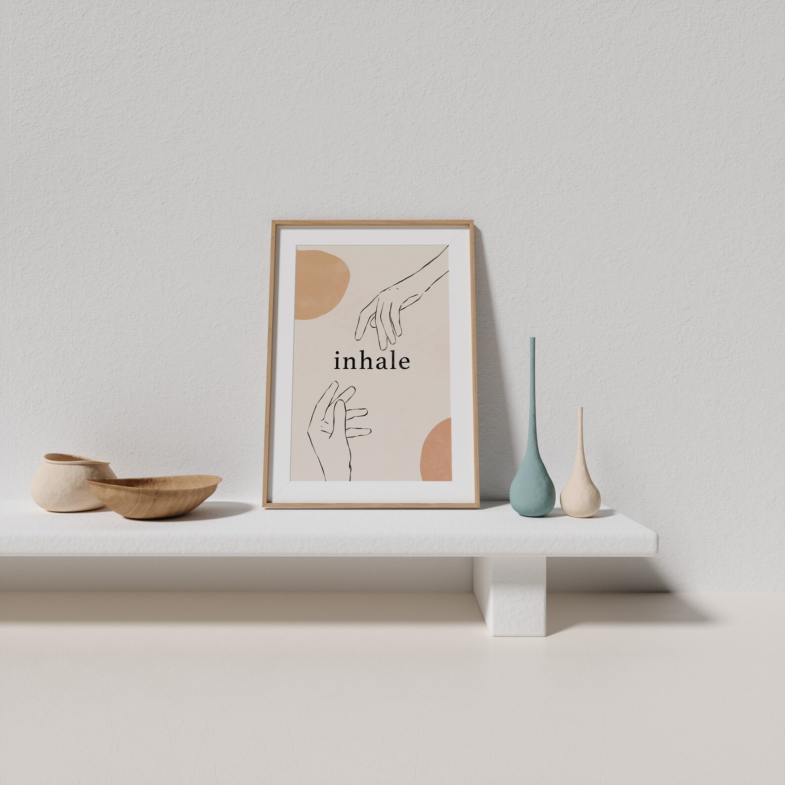 Inhale Exhale Print, Set of 2, Inhale Exhale Poster, Boho Wall Art ...