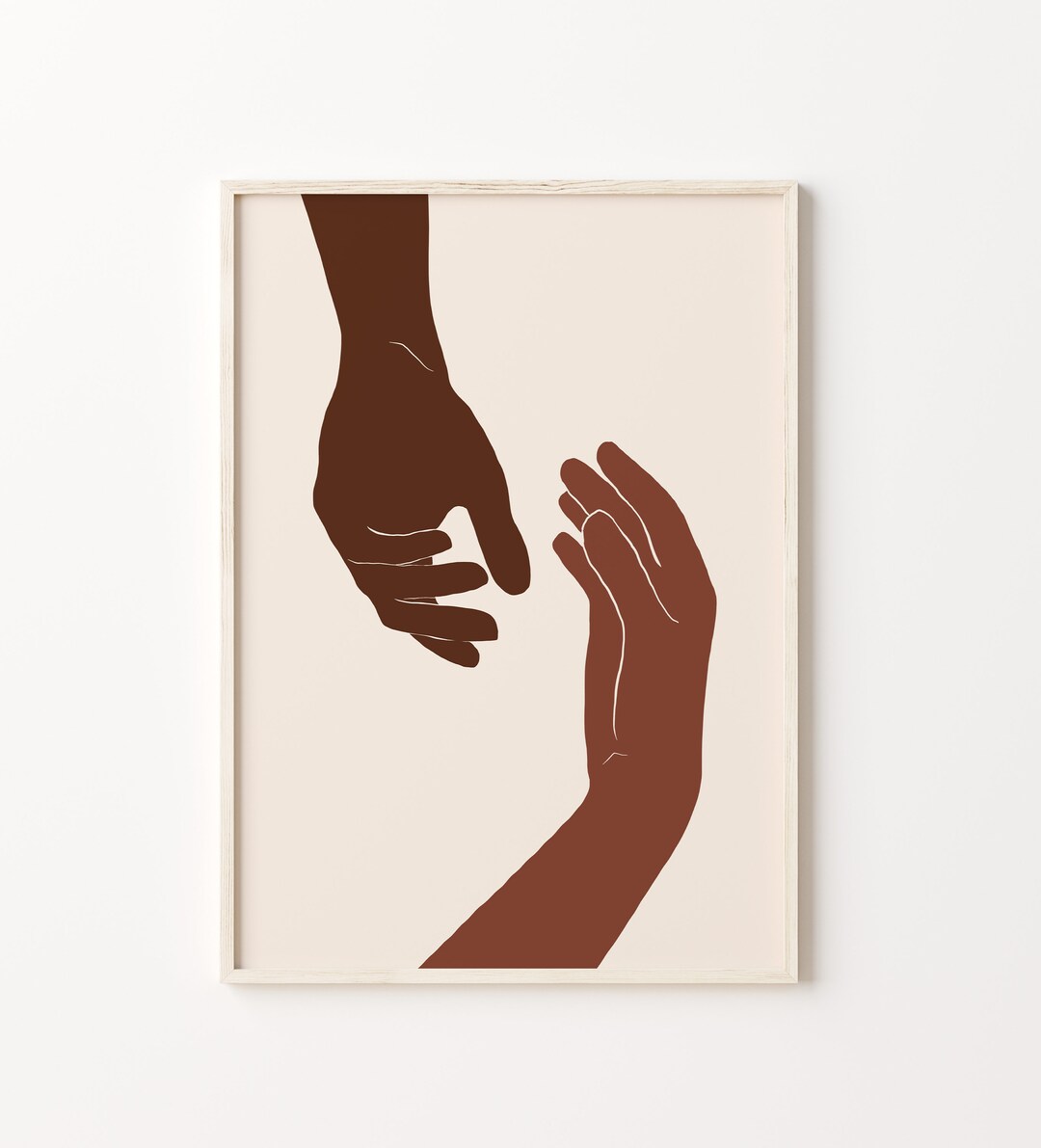 Hands Wall Print, Abstract Art Print, Black Hands Poster, Stay Together ...