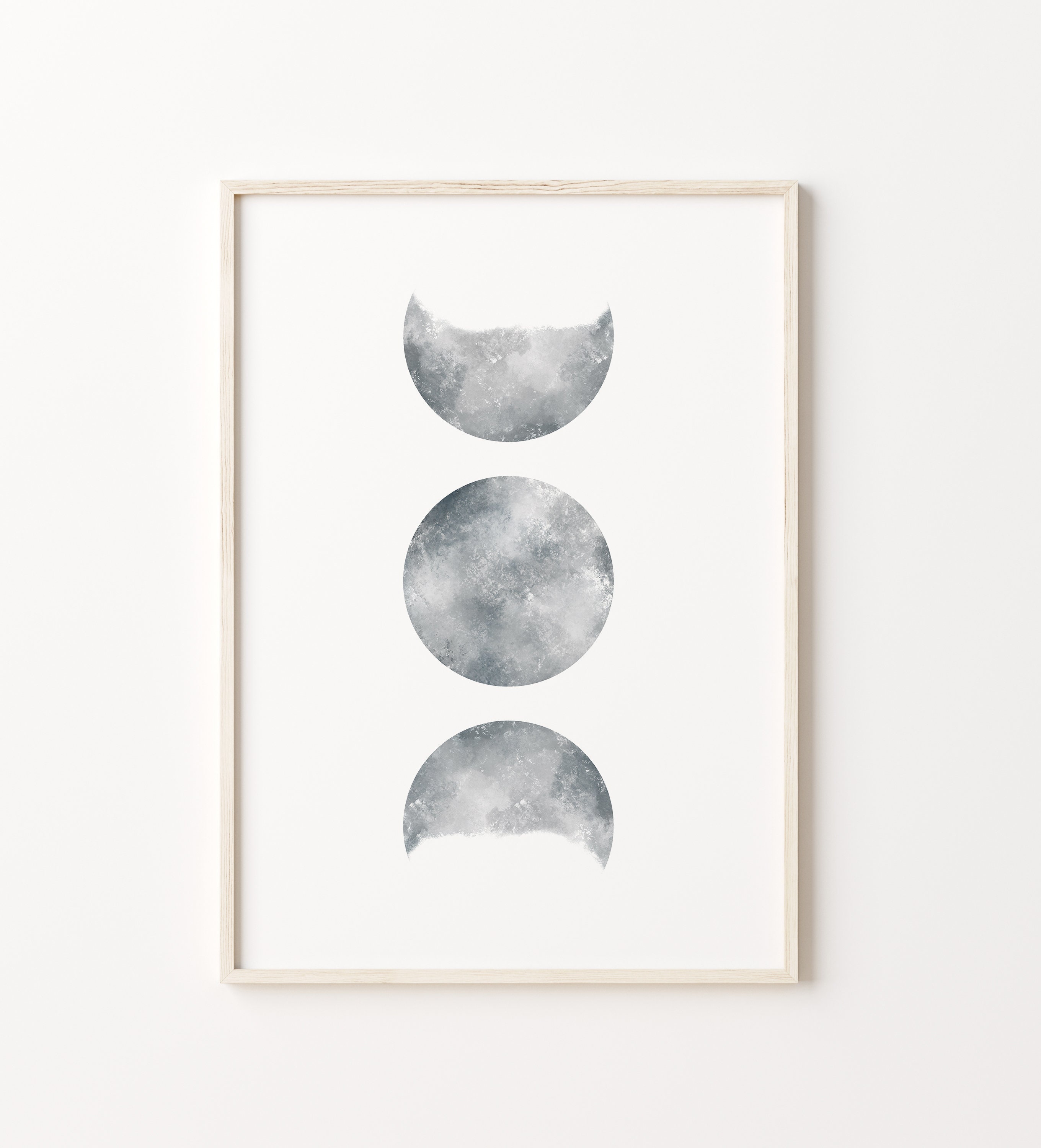 Moon Phases Print Lunar Phases Art Modern Minimalist Art - Etsy