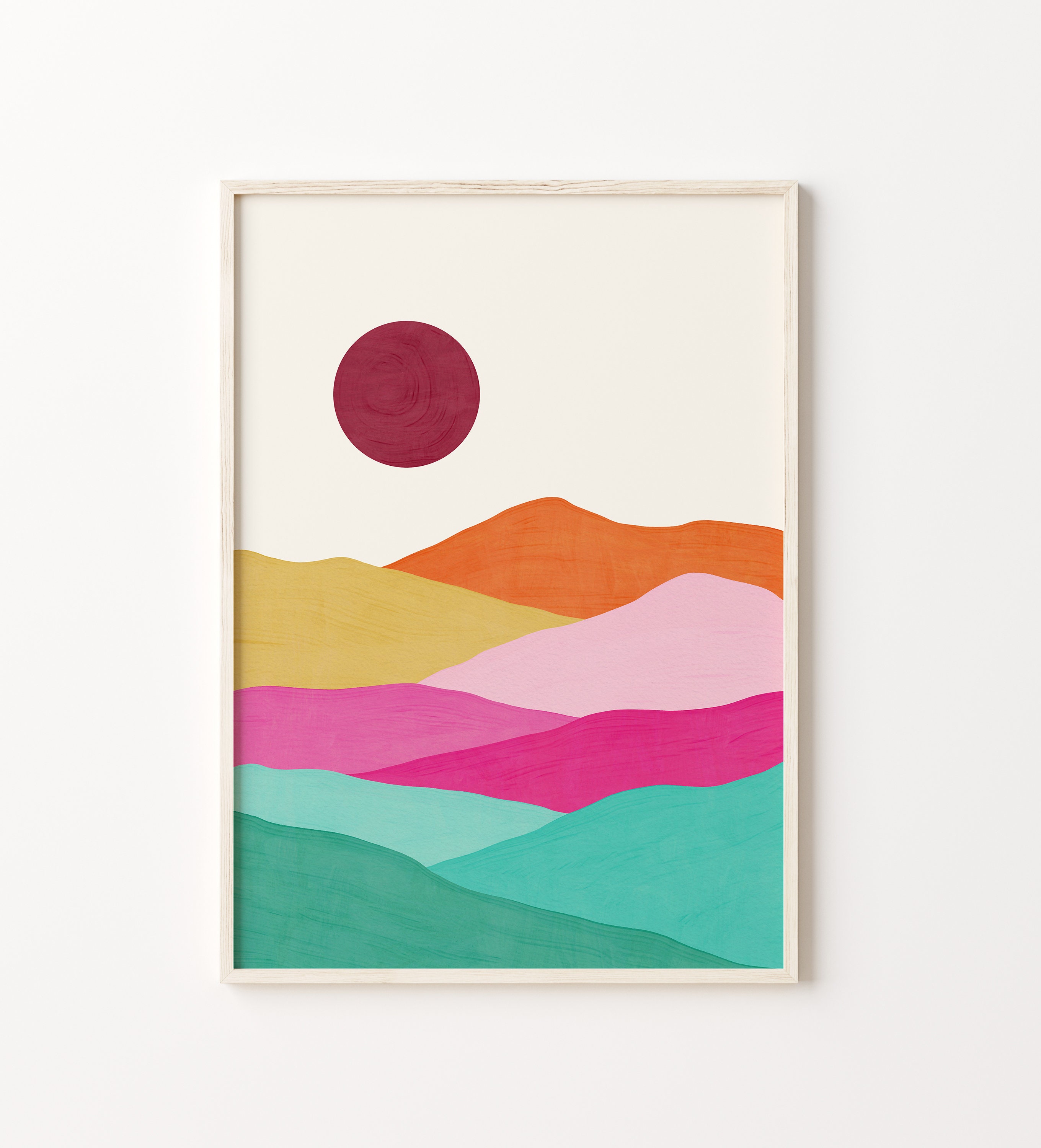 Sun Moon Print Abstract Modern Art Geometric Art Abstract | Etsy