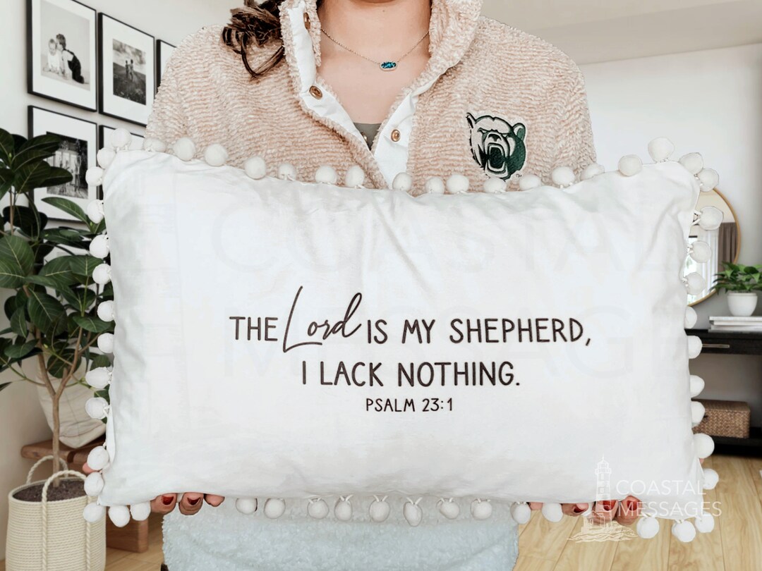 Christian Pillow, Psalm 23 Pillow Cover, Bible Verse Pillow, Lumbar ...