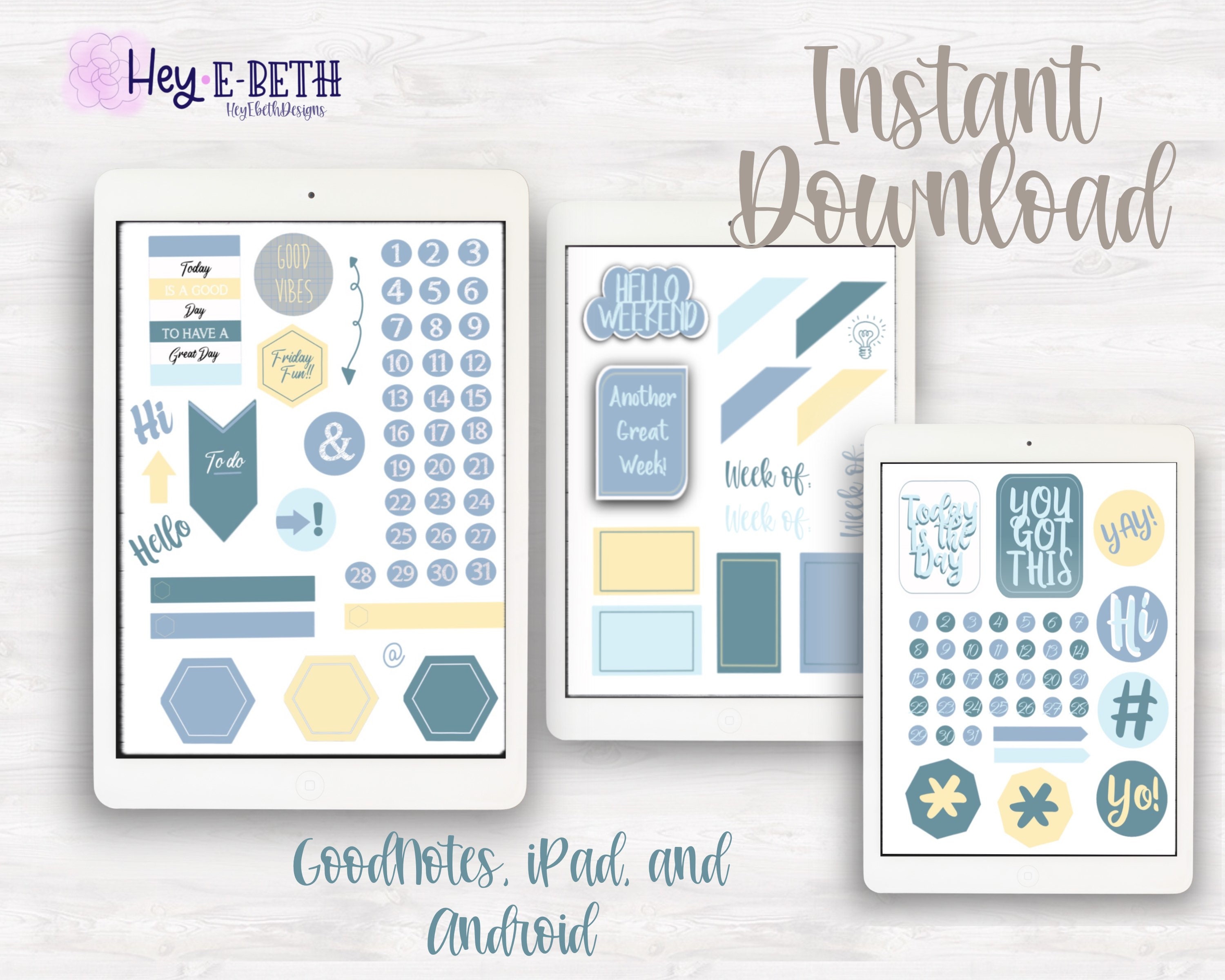 Digital Sticker Set! Digital Stickers for Planning, Journaling and ...